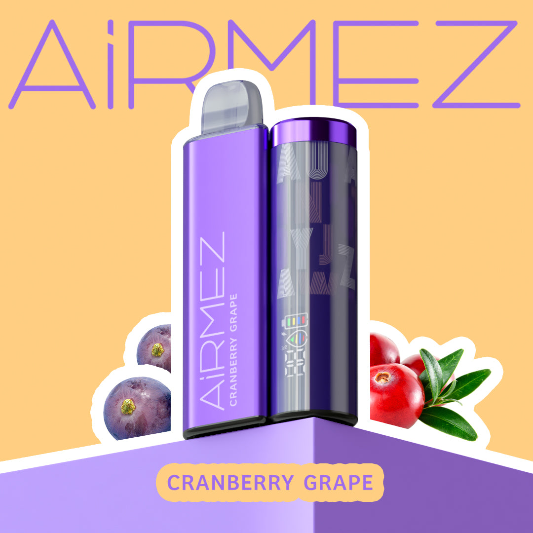 AirMez Cranberry Grape 10000 Puffs Metal Disposable Vape – Token Vapes